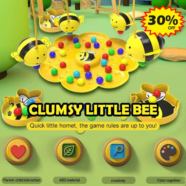 KIDS CLUMSY LITTLE Bee BoardGame Bees Eating Puzzle Magnetic Fishing ...