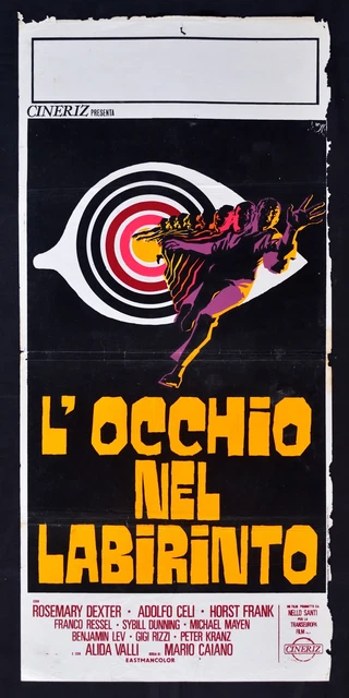 AFFICHE L'OEIL NEL Labyrinthe Mario Caiano Alida Valli Celi Ressel B17 ...