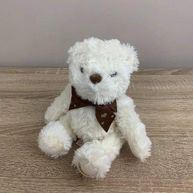 TESCO SMALL TEDDY Bear Soft Toy Brown Heart Bow 2008 £13.49 - PicClick UK