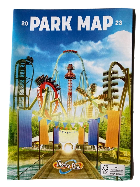 THORPE PARK MAP 2023. BRAND NEW £1.95 - PicClick UK