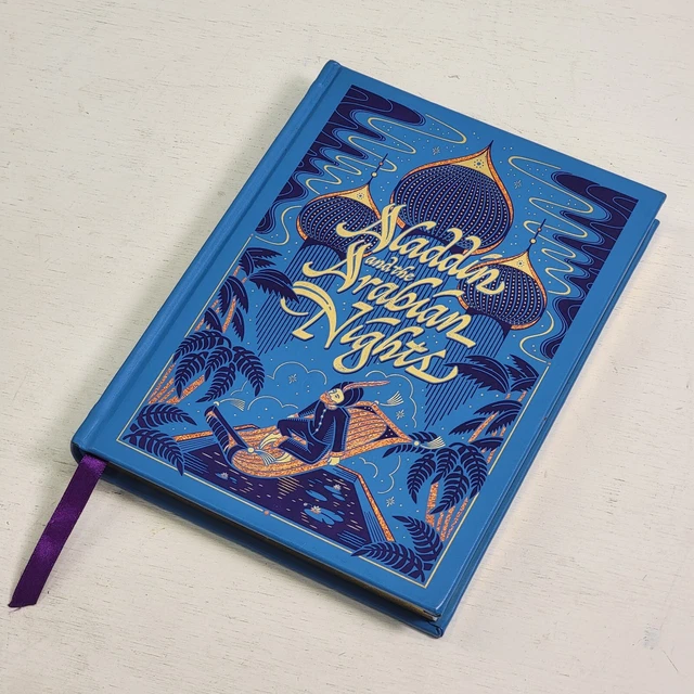 ALADDIN & ARABIAN Nights Illustrated by Bull Deluxe Leather Bound Gold ...