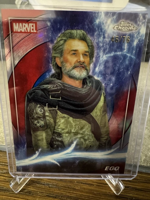 TOPPS CHROME MARVEL Studios 2025 Ego /76 Captain America Refractor #71 ...