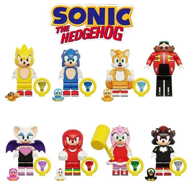 8X CUSTOM SONIC The Hedgehog Knuckles Video Game Hero MiniFigures Toy ...