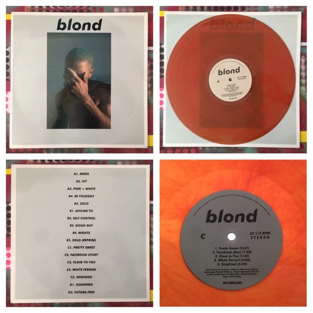 FRANK OCEAN BLOND RARE ORANGE COLOR VINYL 2x LP NEW EU IMPORT ( BLONDE ...