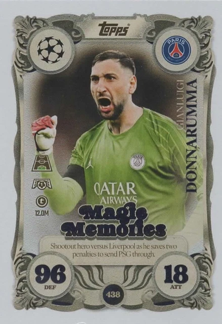 MATCH ATTAX CHAMPIONS League 2025/26 438 Magic Memories Gianluigi ...