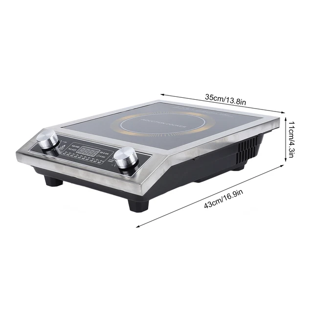3500W PORTABLE INDUCTION Cooktop Stainless Steel Electric Induction ...