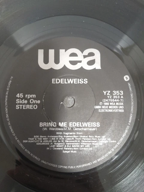 EDELWEISS - Bring me Edelweiss/Kitz stein horn on WEA label. Dance ...