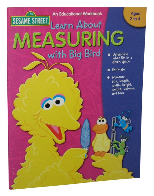 SESAME STREET 1 2 3 Learn About Measuring w/ Big Bird Educational Book £4.85 - PicClick UK