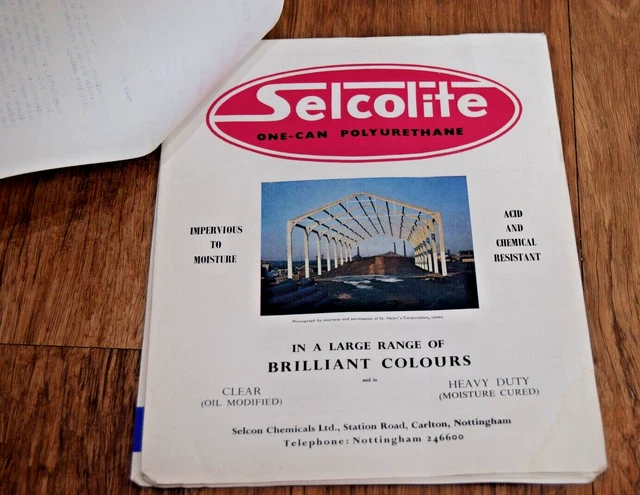 SELCON CHEMICALS DATA sheet Netherfield Local History Nottingham ...
