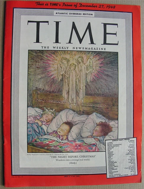 TIME MAGAZINE DECEMBER 27 1948 Arthur Rackham, Norbert Wiener, Kirsten ...