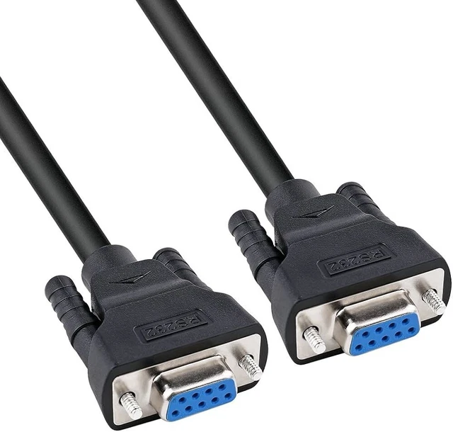 NCR RS232 DB9 Serial Printer Cable Female To Female Cable 4M Rev C £11. ...