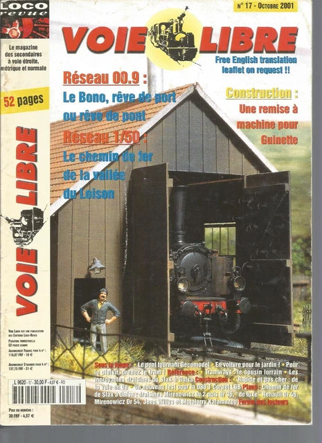 VOIE LIBRE N°17 DRAISINES SFAX A GAFSA / REMISE GUINETTE / VOIE Oe/ TRAM LORRAIN EUR 8,00 ...