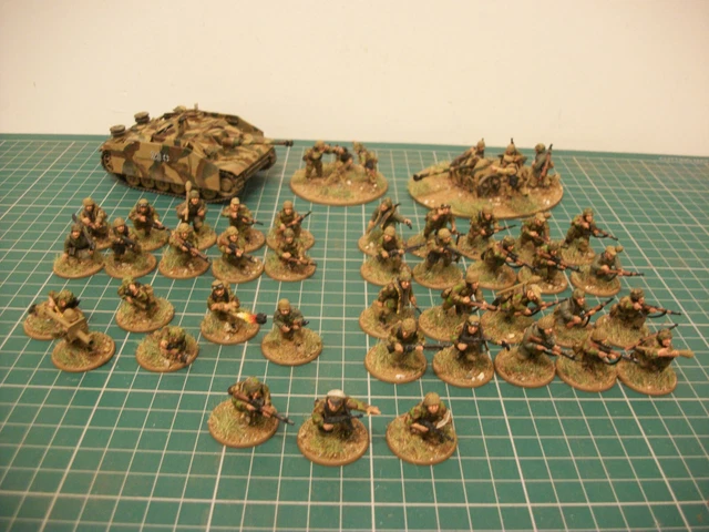 PAINTED 28MM WW2 Bolt Action German Airborne 1000 point army miniatures ...