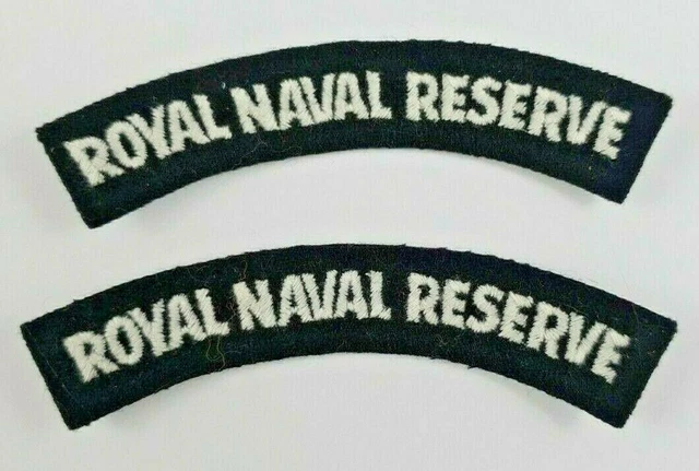 2 X ROYAL Naval Reserve Cloth Shoulder Badge Patches Patch - Navy ...