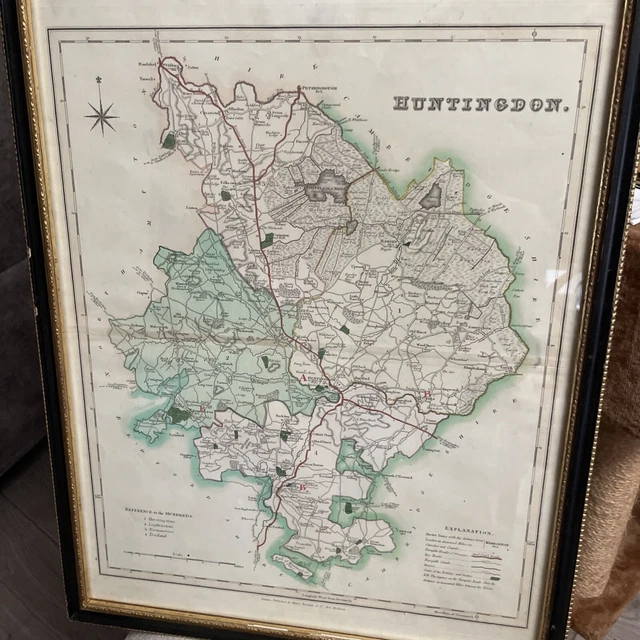 MAP OF HUNTINGDON Published By Henry Teasdale £35.00 - PicClick UK