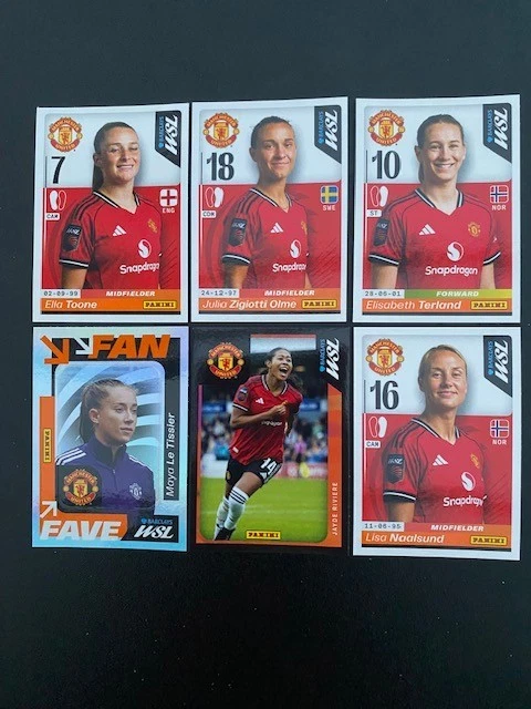 PANINI WSL 2025/26 - Man Utd - Football Stickers - Mint Condition ...