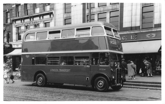 VINTAGE PHOTOGRAPH DOUBLE Decker Bus - Route 37 Hounslow London ...