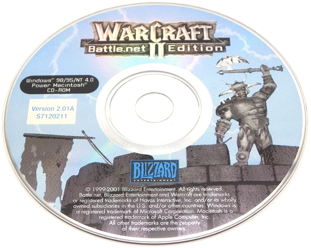 WARCRAFT II: BATTLE.NET Edition (PC CD-Rom, 2001) Disc Only $17.99 ...