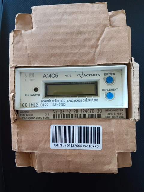 COMPTEUR ÉLECTRIQUE ÉLECTRONIQUE ACTARIS A14C5 230V - NEUF. EUR 25,00 ...