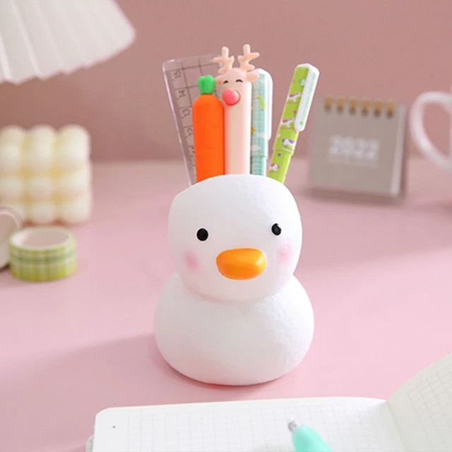 PENCIL POT CONTAINER Desktop Organizer Duck Shape Pen Holder Pencil ...