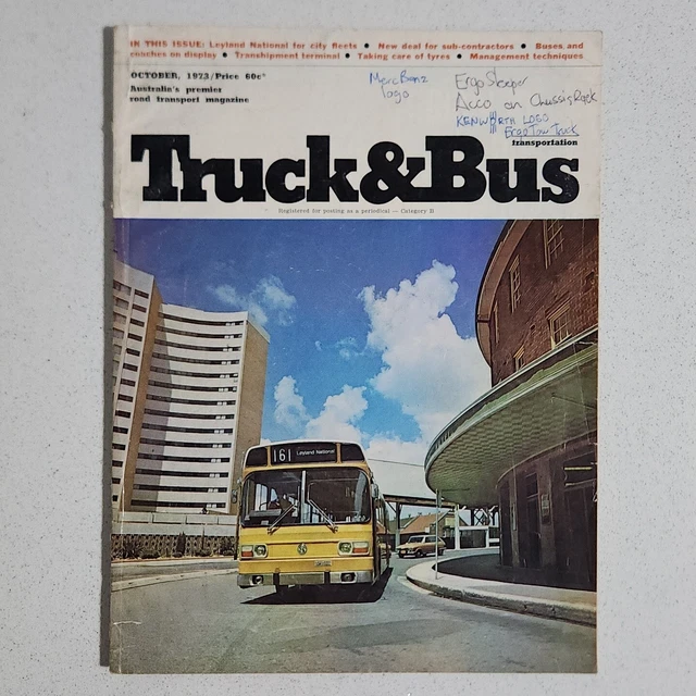 TRUCK & BUS TRANSPORTATION Vintage Australian Magazine Oct. 1973 Vol.37 ...