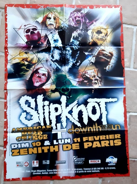 POSTER AFFICHE MAGAZINE SLIPKNOT 2002 PARIS Zenith 82x56cm EUR 15,00 ...