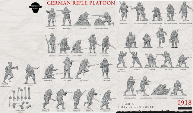 28MM WW1 GERMAN Rifle Platoon - 1918 - The Great War - World War 1 ...