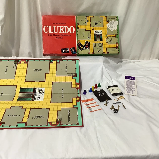 VINTAGE CLUEDO LONG Box Edition Original Murder Mystery Game - 100% ...