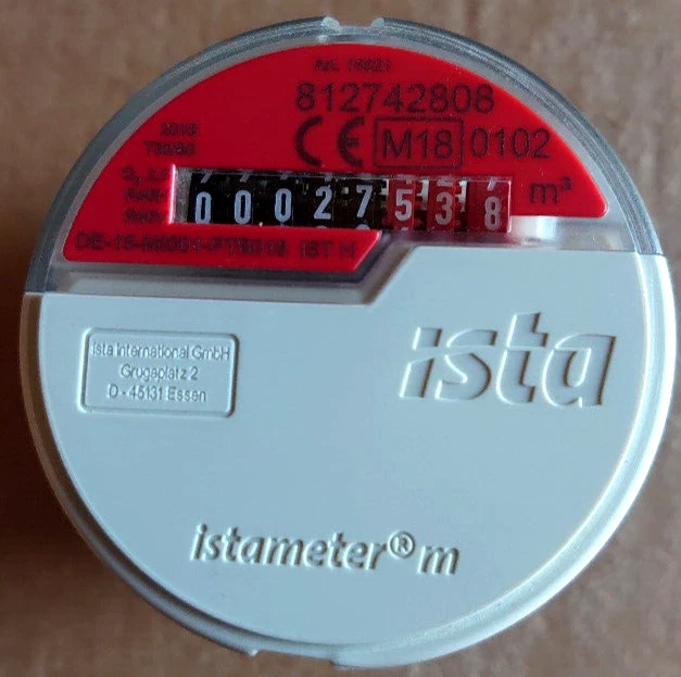 ISTA WASSERUHR WASSERZÄHLER EAS istameter warm 1,5 / 2,5 m3 # 15521 EUR ...
