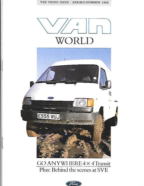 FORD 'VAN WORLD' Sales Brochure Medium And Light Van Ranges 1988 £6.99 ...