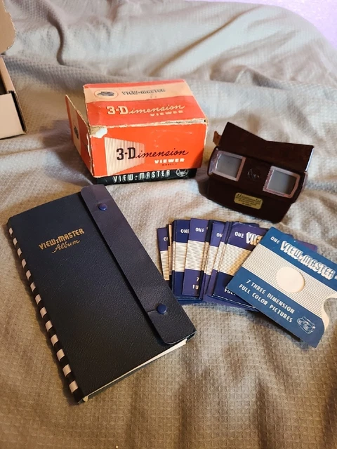 VINTAGE 1950S VIEW-MASTER 3D Model E Viewer in Original Box + 21 Reel ...