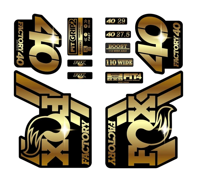 FOX 40 2018-19 Forks Suspension Decal Sticker Metallic Kashima Gold ...
