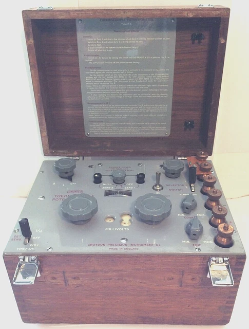 VINTAGE THERMOCOUPLE POTENTIOMETER Cropico Type P4/E by Croydon ...