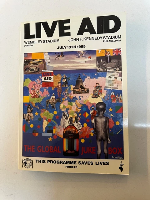 LIVE AID CONCERT Programme Wembley Stadium 1985 Queen Freddie Mercury ...