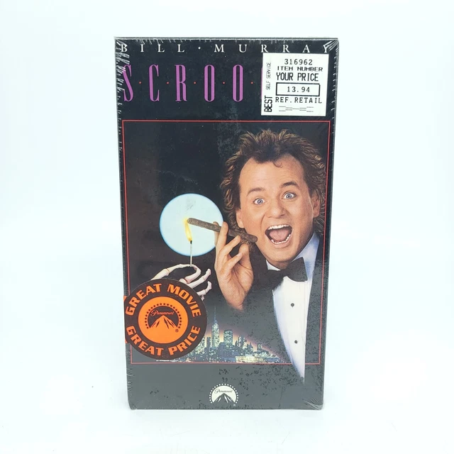 SCROOGED (VHS, 1990) Bill Murray Paramount Home Video New Sealed EUR 13 ...
