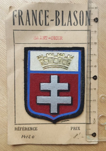 FRANCE-BLASON INSIGNE Badge Ecusson - Stock Ancien - Armoiries SAINT-OMER EUR 6,50 - PicClick FR
