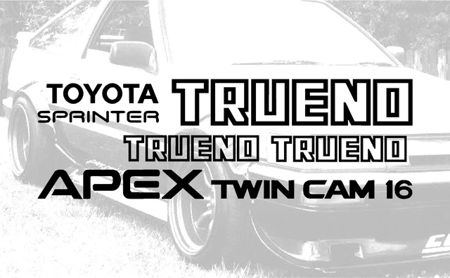AE86 TRUENO APEX twin cam 16 Full decal sticker kit panda Trueno ...