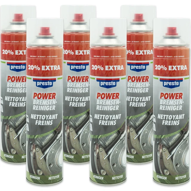 6X PRESTO POWER Bremsenreiniger Spraydose Teilereiniger 600ml EUR 20,75 ...