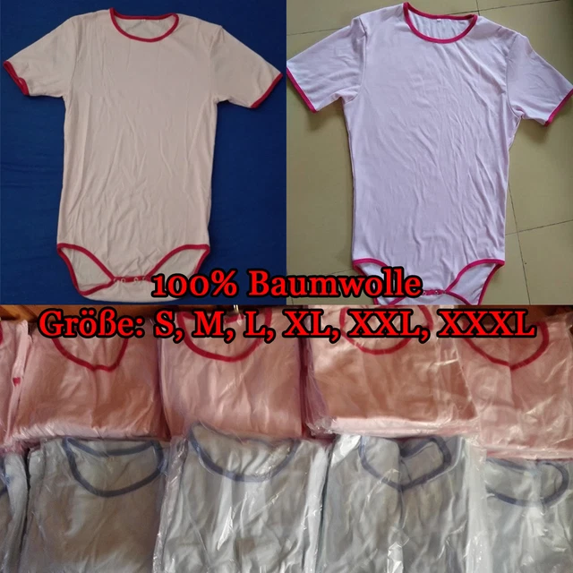 BAUMWOLL WINDELBODY INKONTINENZ Pflegebody Sissy Adultbaby Body - Rosa ...