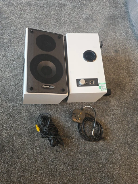 CLEVER AUDIO WALL Mount Speakers 1050036 40W Pair With Power And ...