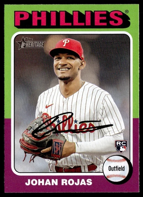 CARTA JOHAN ROJAS 2024 Topps Heritage Rookie RC #171 Philadelphia ...