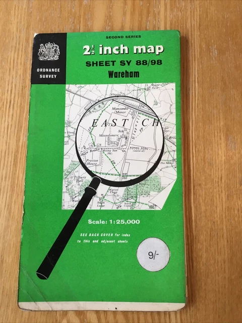 1970 ORDNANCE SURVEY 2.5 Inch Map SY 88/98 Wareham (incl Wool , East ...