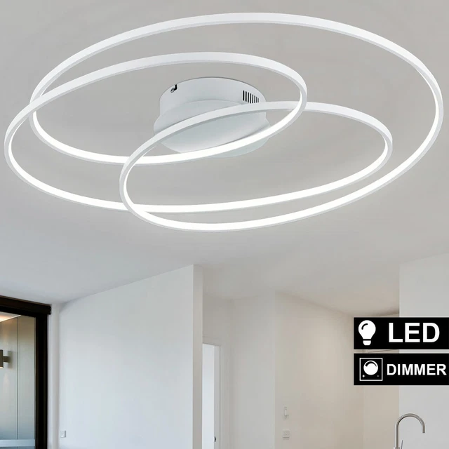 LUXE LED PLAFOND Lampe Ess Chambre Anneau Spot Blanc Mat Interrupteur ... LUXE LED PLAFOND Lampe Ess Chambre Anneau Spot Blanc Mat Interrupteur ...
