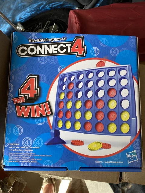 CONNECT 4 CLASSIC Grid, 4 in a Row Game, Strategy Board Games for Kids ...