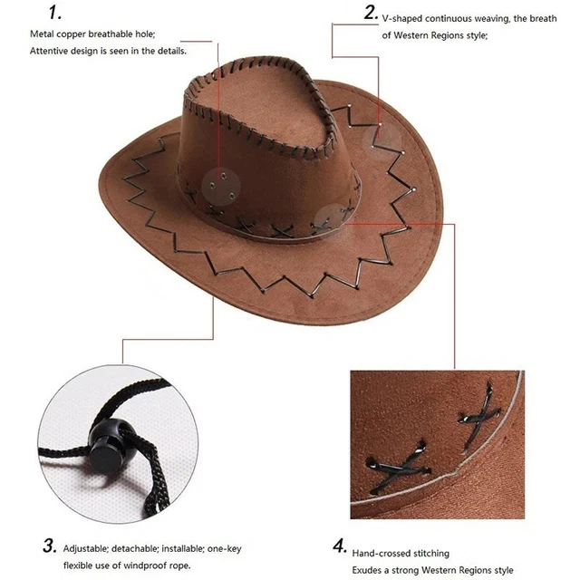 TEXAN COWBOY HAT Western Movie Fancy Dress Costume West Rodeo Christmas ...