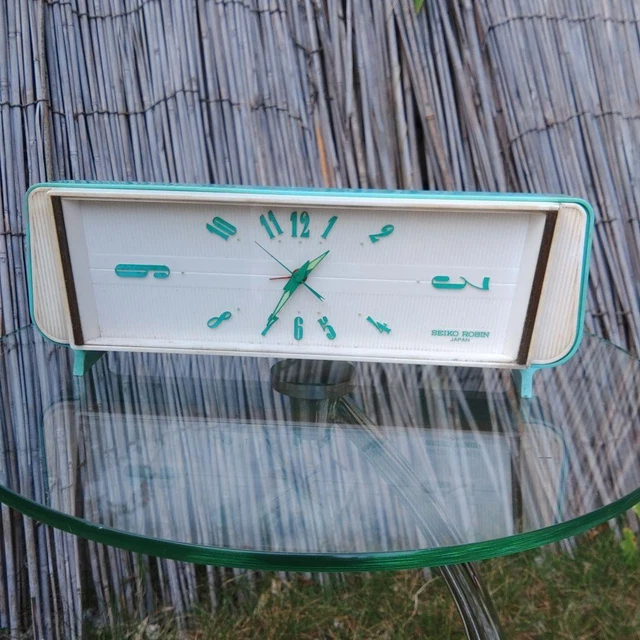 SEIKO ROBIN MECHANICAL Clock Japan Air Tracking Space Age Mid-century £ ...