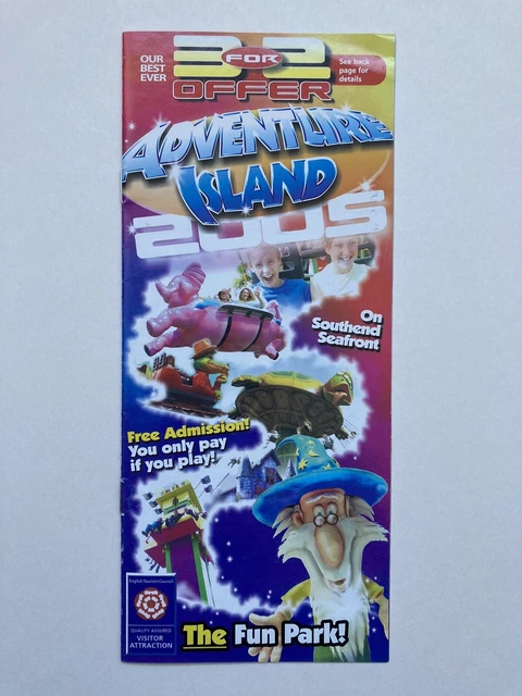 ADVENTURE ISLAND SOUTHEND Theme Park 2005 Park Map Leaflet. Fairground ...