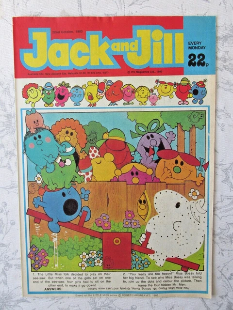 JACK AND JILL COMIC. 22nd OCTOBER. 1983. TIGER TIM AND THE BRUIN BOYS ...