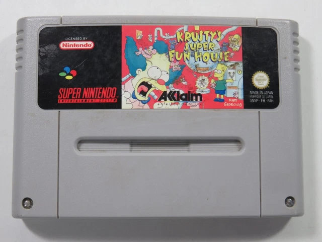 KRUSTY S SUPER Fun House Super Nintendo (Snes) Pal-Fah (Cartridge Only ...