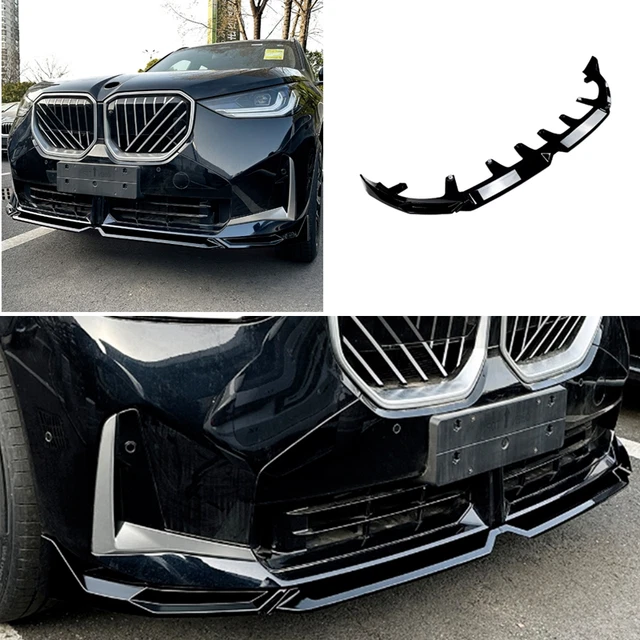 BODY KIT FOR BMW X3 G45 2025-2026 Glossy Black ABS Front Bumper Spoiler ...